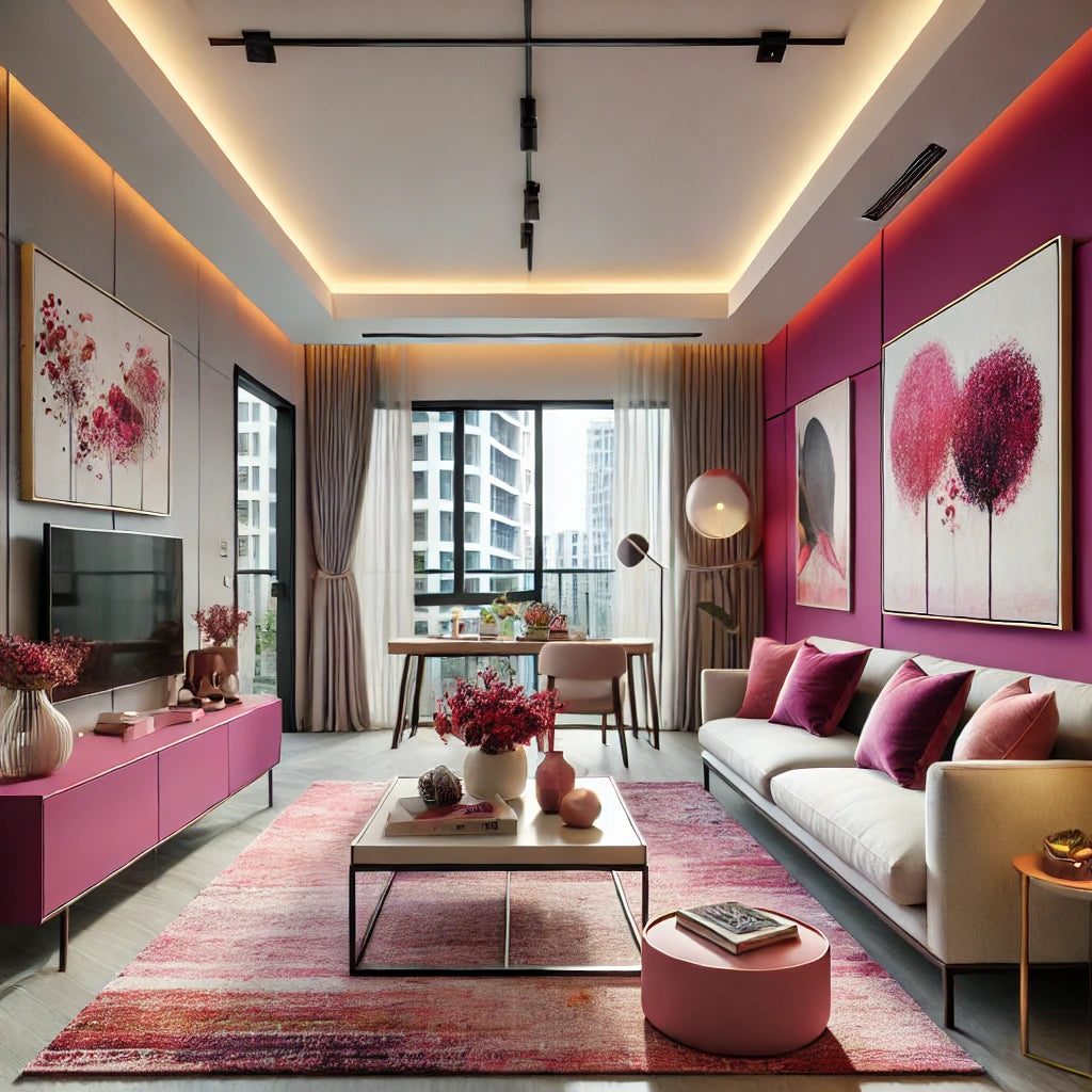 Incorporating Viva Magenta in Your 3-Room BTO Flat Renovation ...