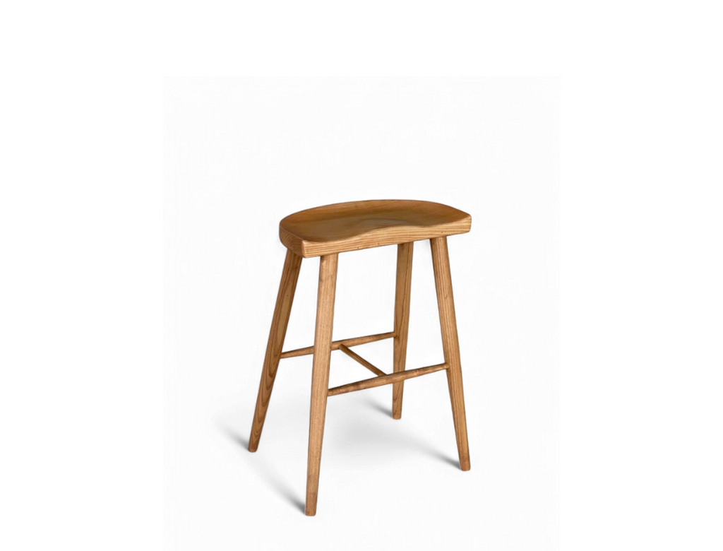 Cleo Solid Wood Counter Stool, Natural – Prestige Affairs Furniture